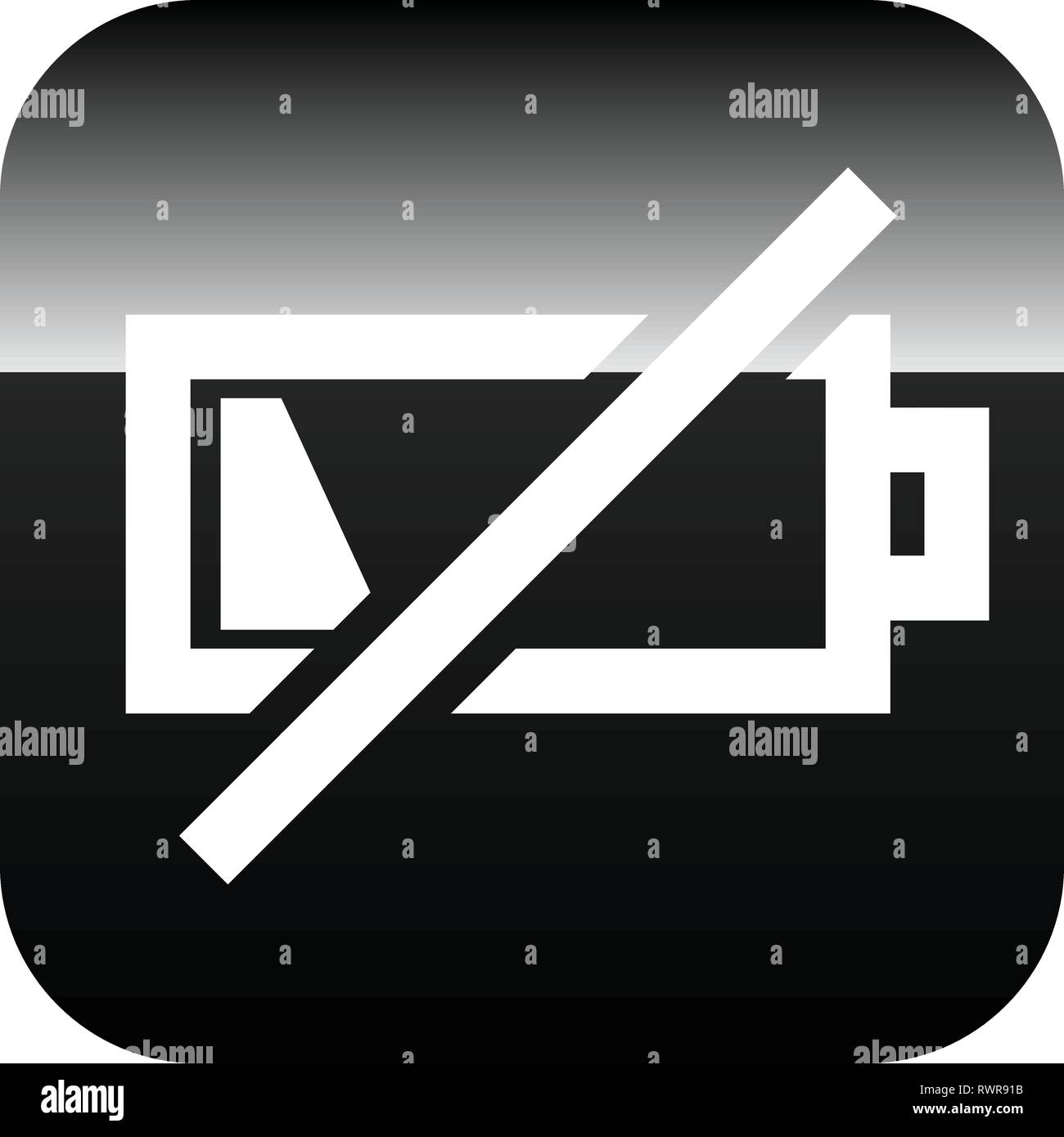 Icon with low battery symbol, Battery level indicator Stock Vector ...