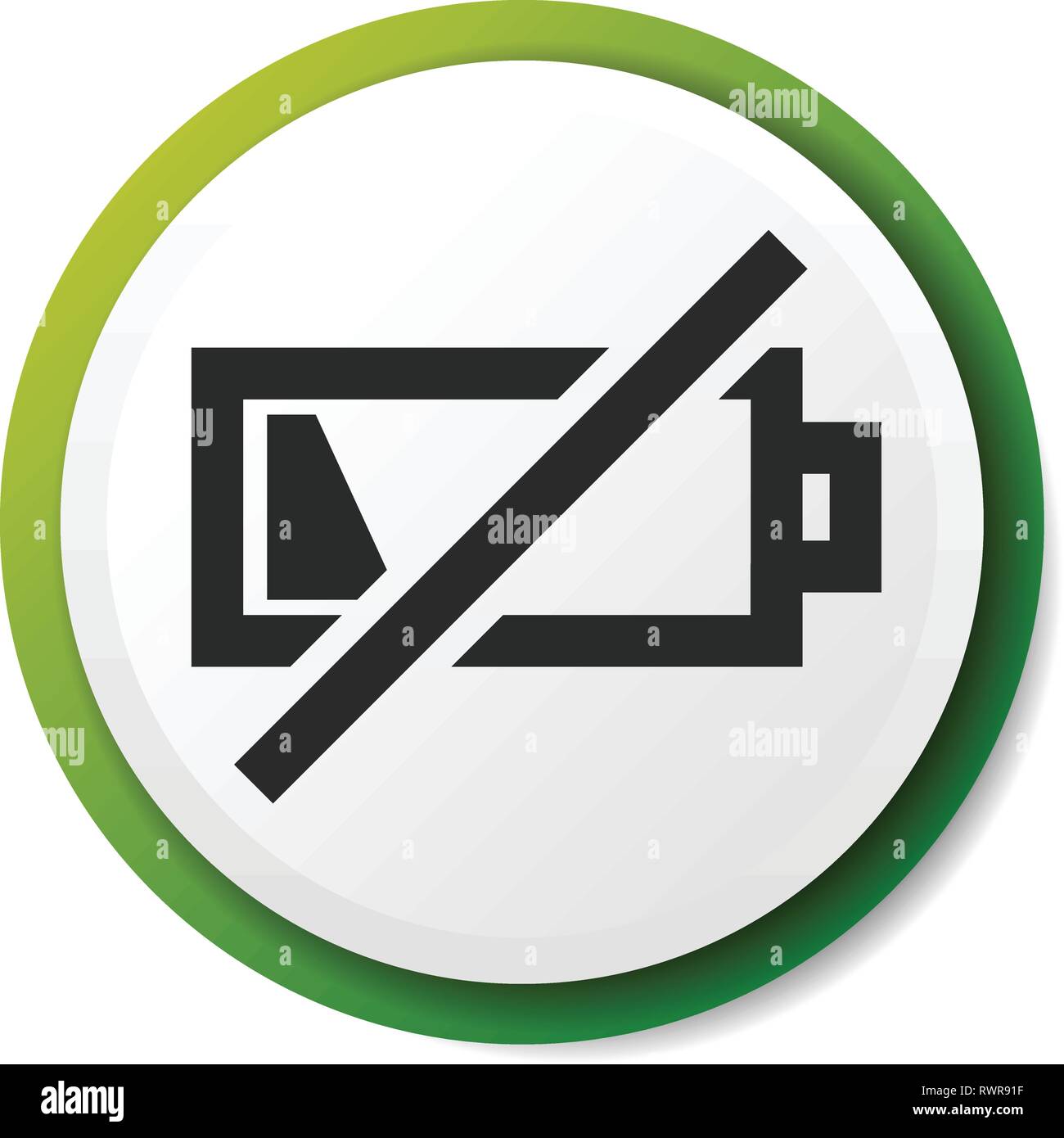 Icon with low battery symbol, Battery level indicator Stock Vector ...