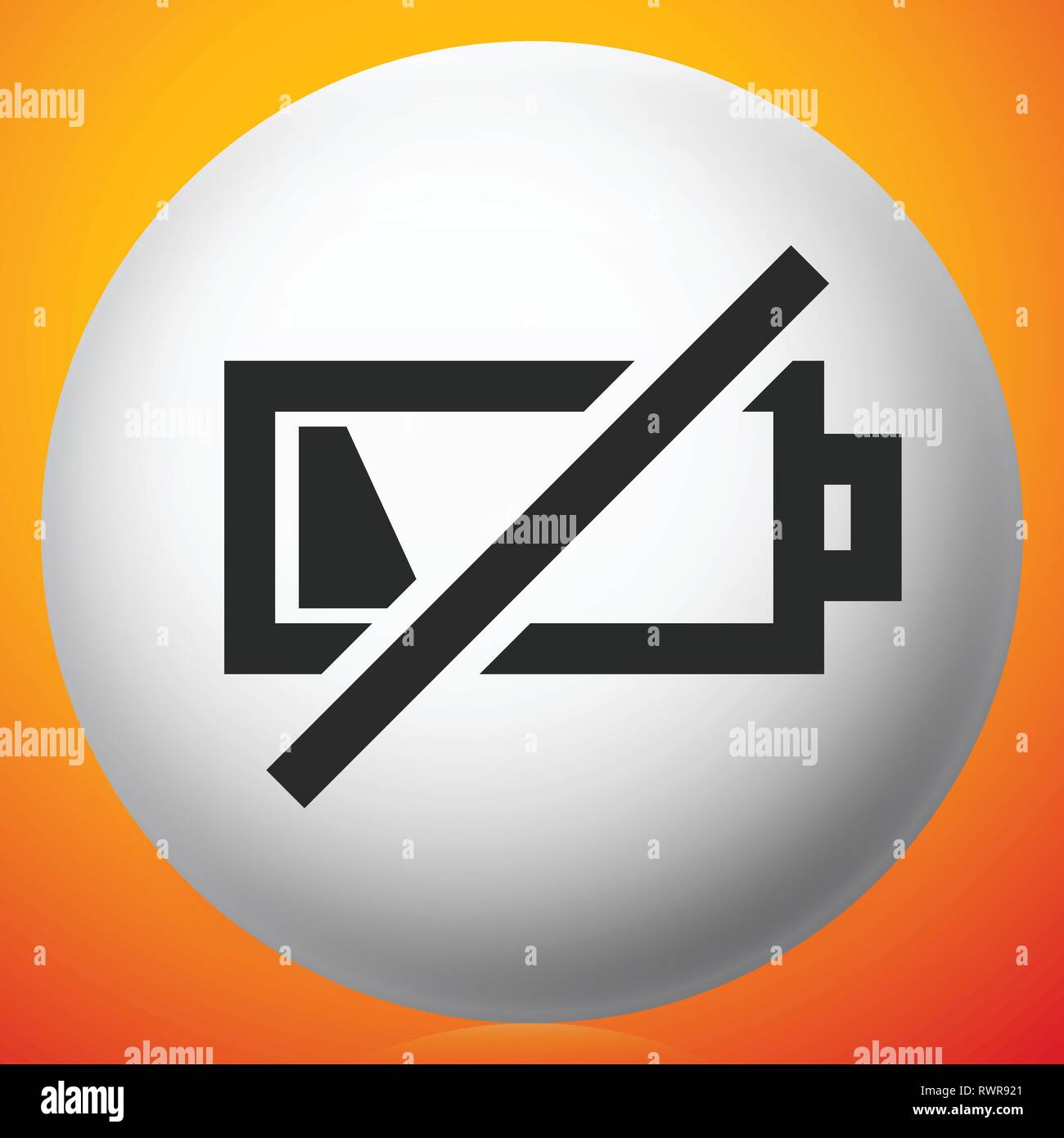 Icon with low battery symbol, Battery level indicator Stock Vector ...