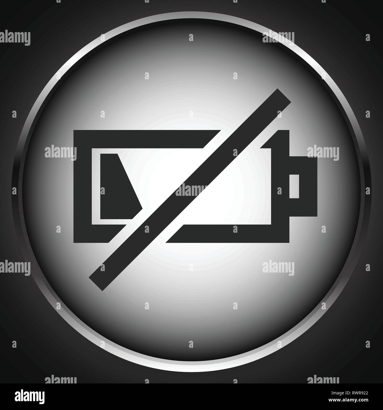 Icon with low battery symbol, Battery level indicator Stock Vector ...