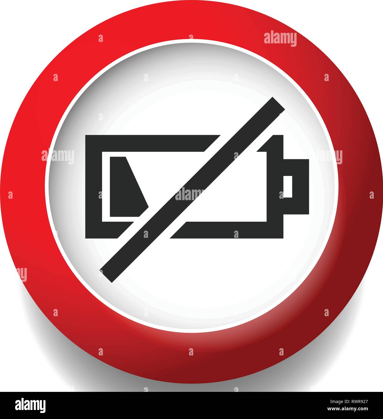 Icon with low battery symbol, Battery level indicator Stock Vector ...