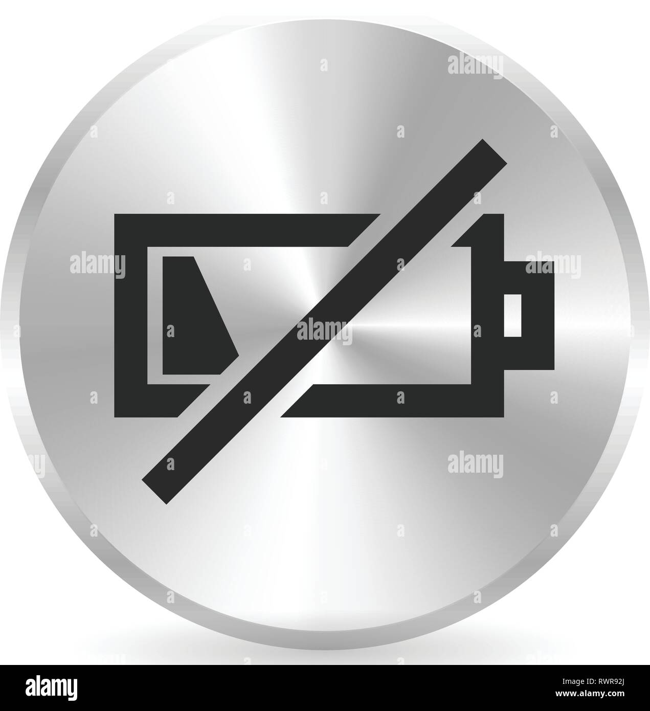 Icon with low battery symbol, Battery level indicator Stock Vector ...