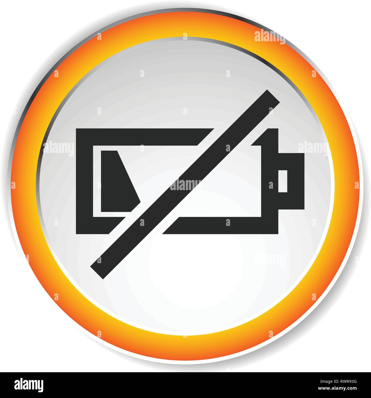 Icon with low battery symbol, Battery level indicator Stock Vector ...