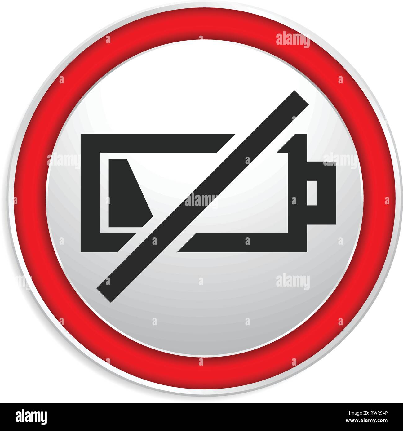 Icon with low battery symbol, Battery level indicator Stock Vector ...