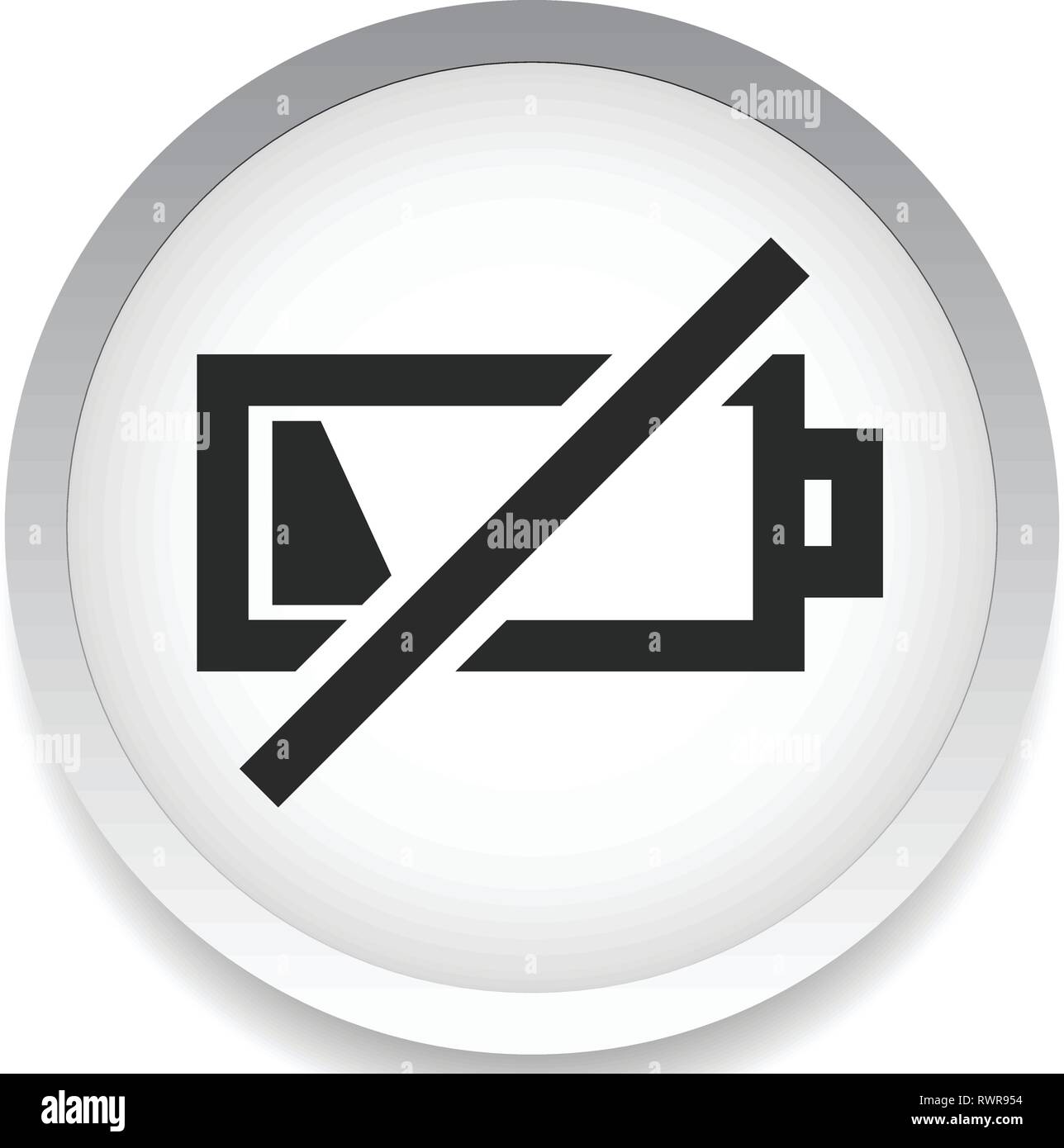 Icon with low battery symbol, Battery level indicator Stock Vector ...