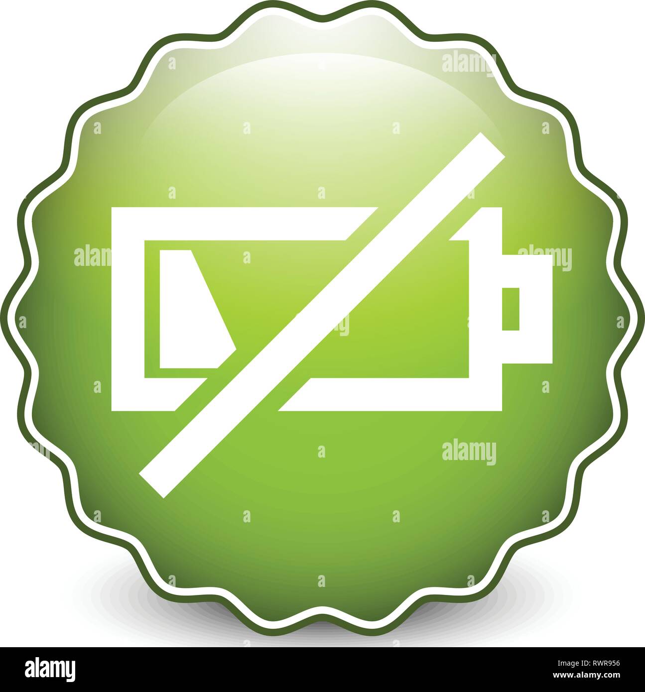 Icon with low battery symbol, Battery level indicator Stock Vector ...