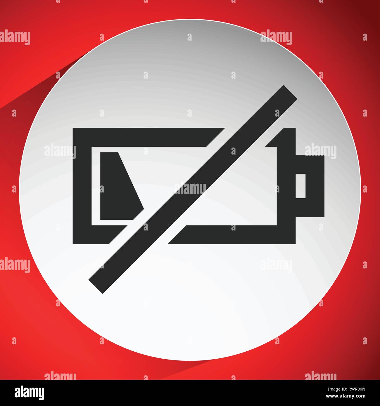Icon with low battery symbol, Battery level indicator Stock Vector ...