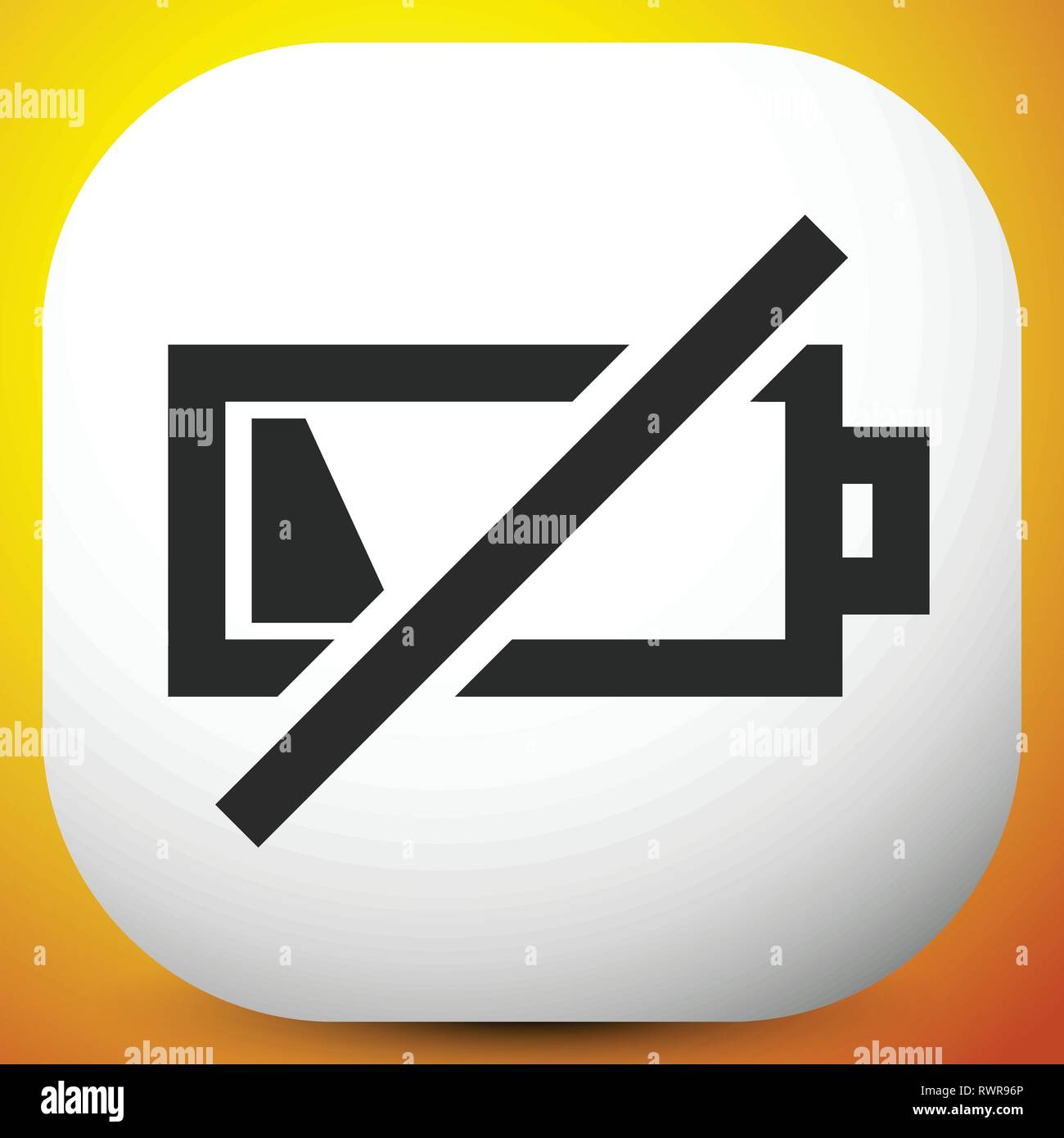 Icon with low battery symbol, Battery level indicator Stock Vector ...