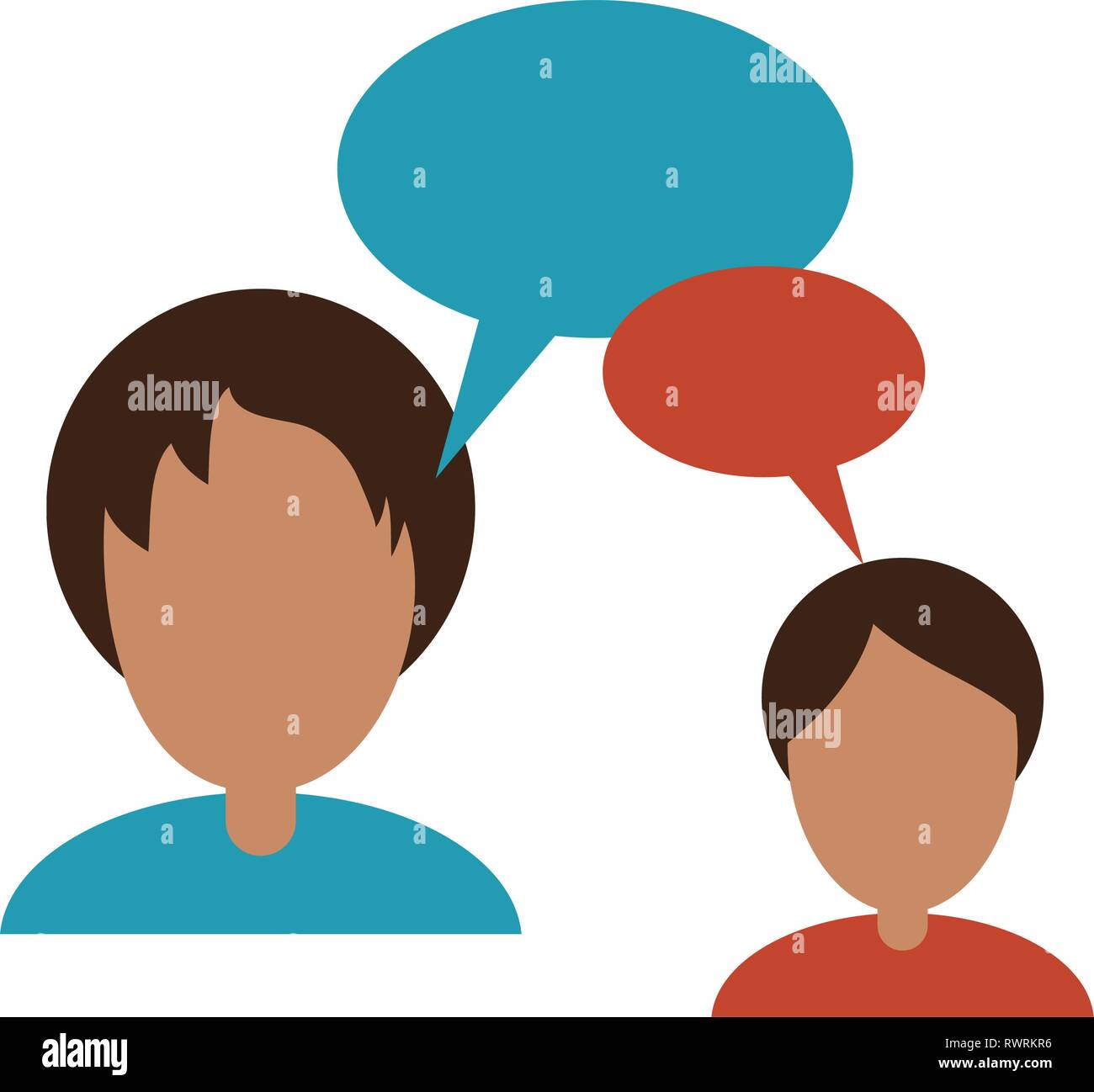 people talking with blank bubbles speech Stock Vector Image & Art - Alamy