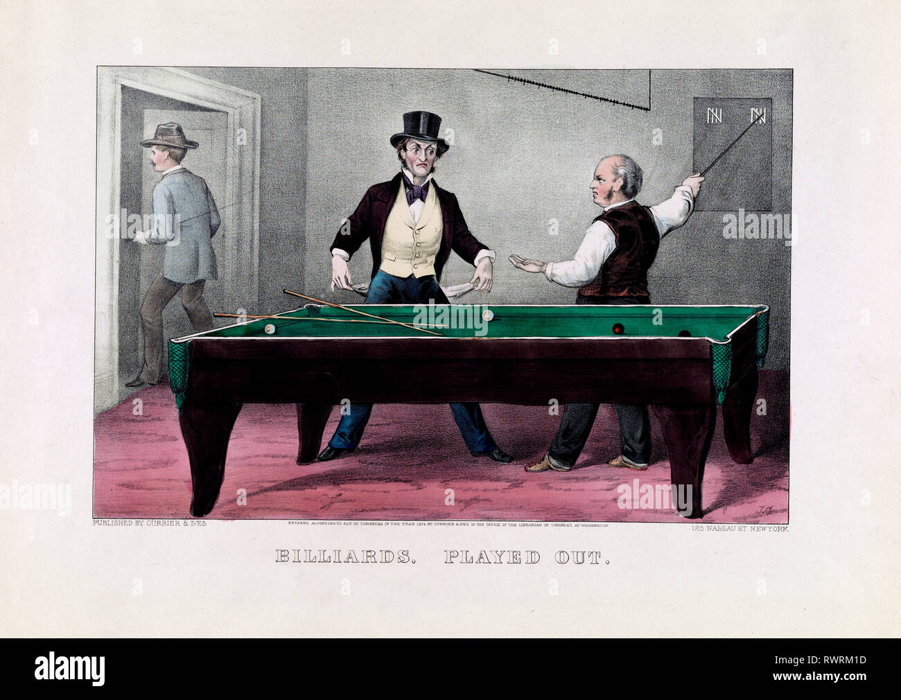 1800s playing pool hi-res stock photography and images - Alamy