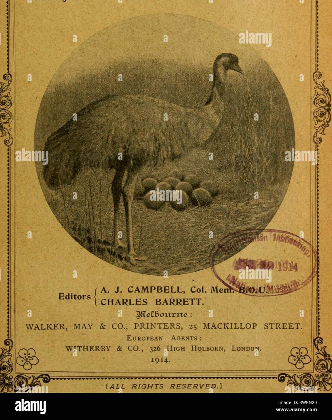 The Emu official organ Stock Photo - Alamy