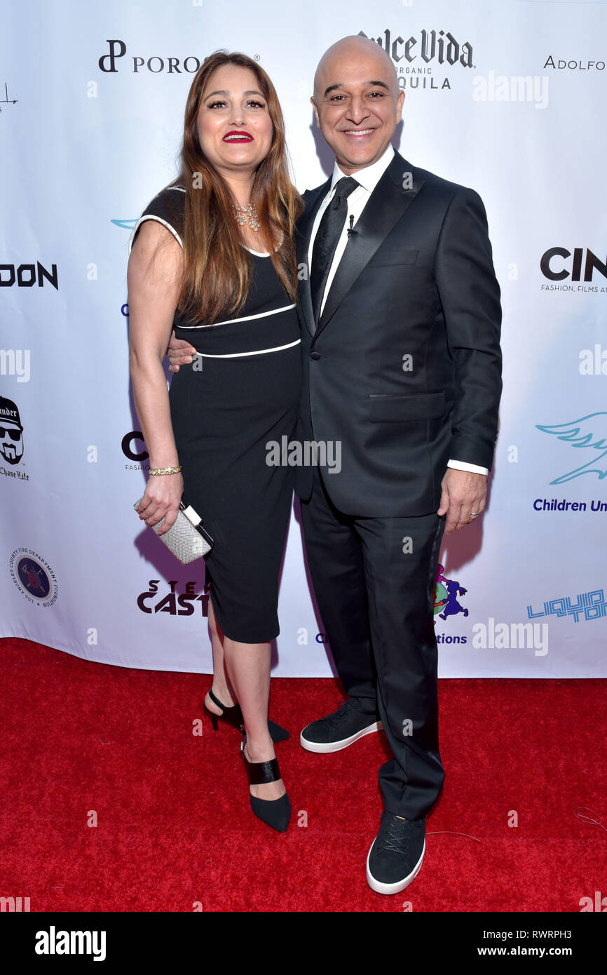 BEVERLY HILLS, CA - FEBRUARY 24: (L to R) Mary Akram and Omar Akram ...