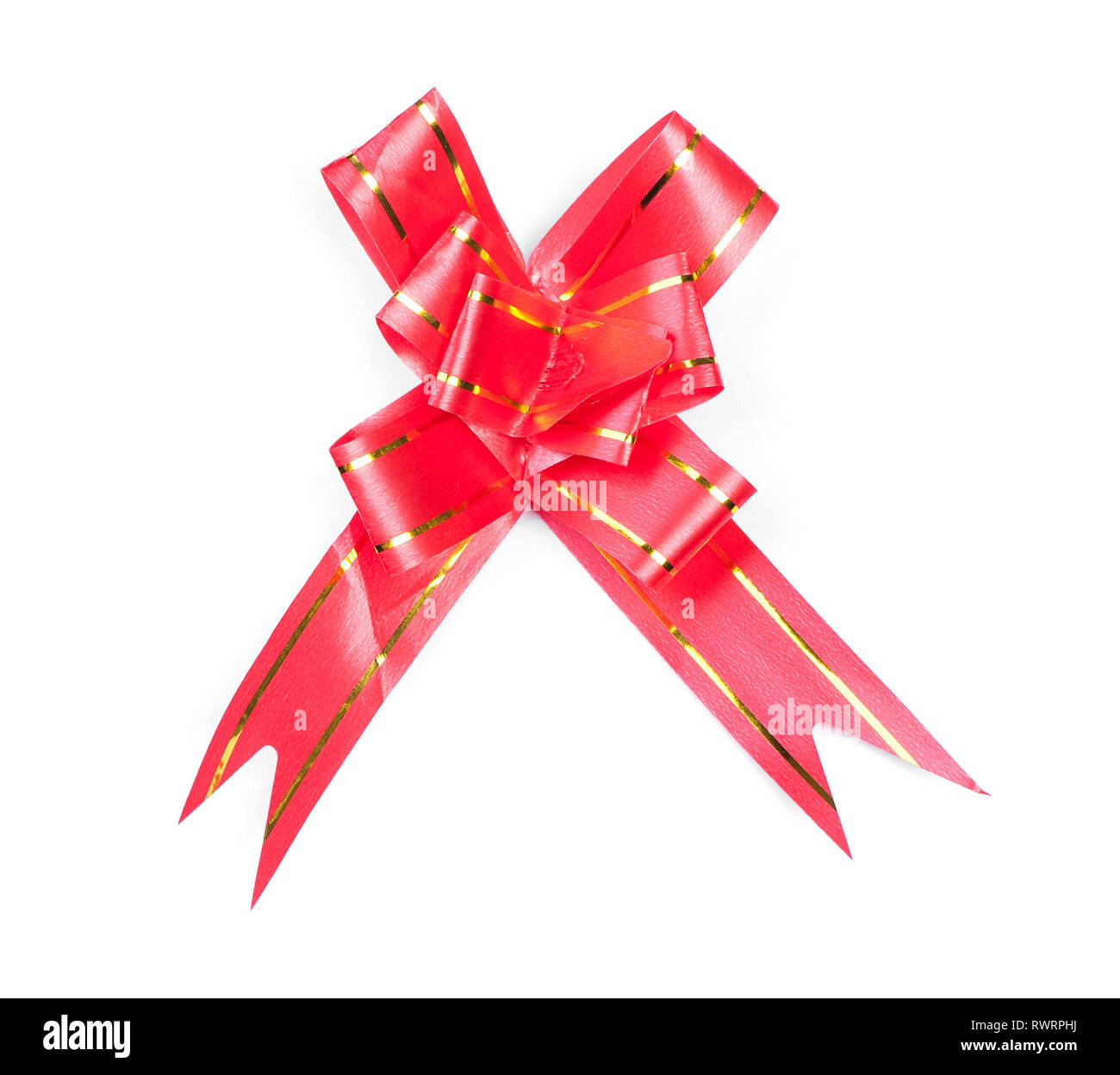 Red know bow isolated on white background Stock Photo - Alamy