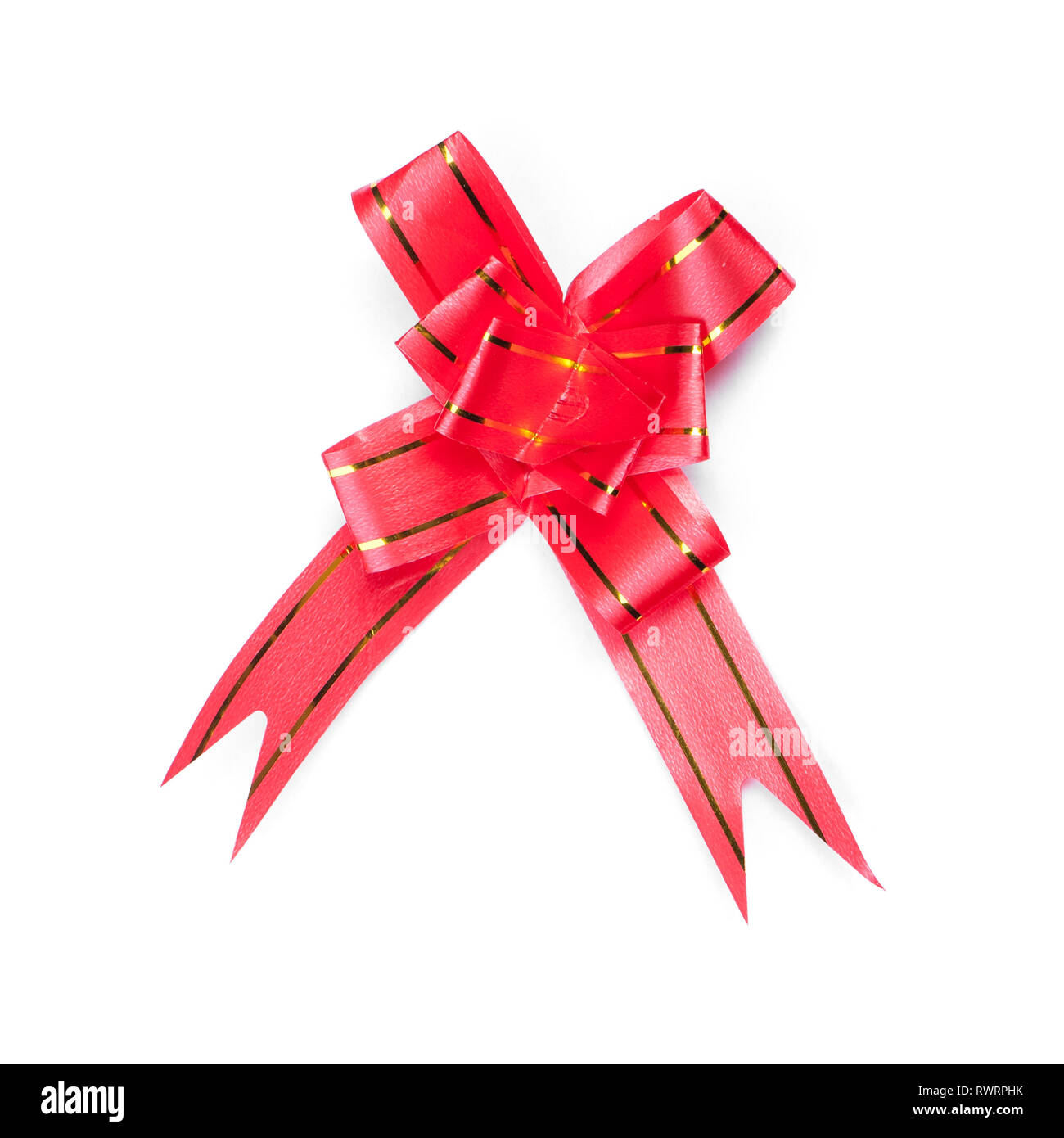Red know bow isolated on white background Stock Photo - Alamy