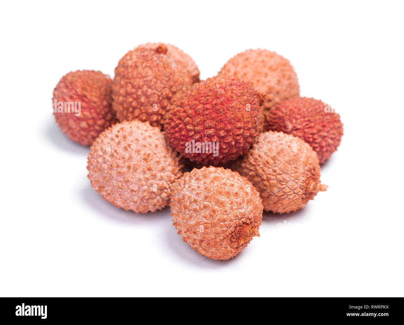 Exotic lychee fruit isolated on white background Stock Photo - Alamy