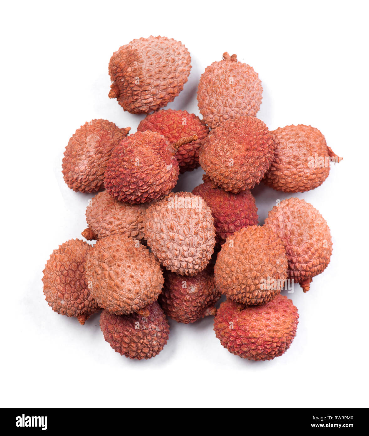 Exotic lychee fruit isolated on white background Stock Photo - Alamy