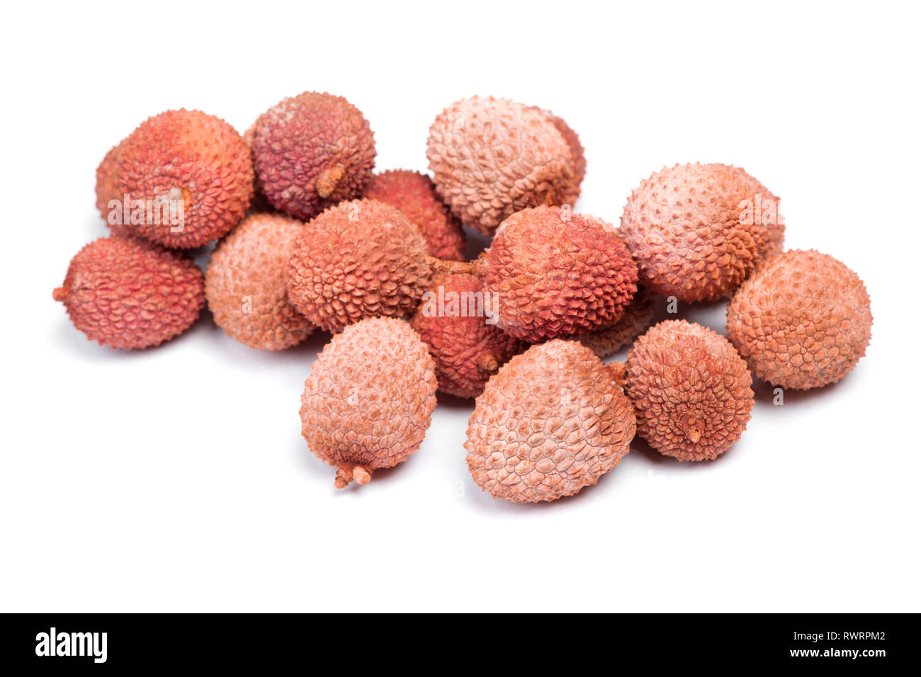 Exotic lychee fruit isolated on white background Stock Photo - Alamy