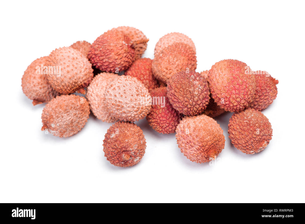 Exotic lychee fruit isolated on white background Stock Photo - Alamy