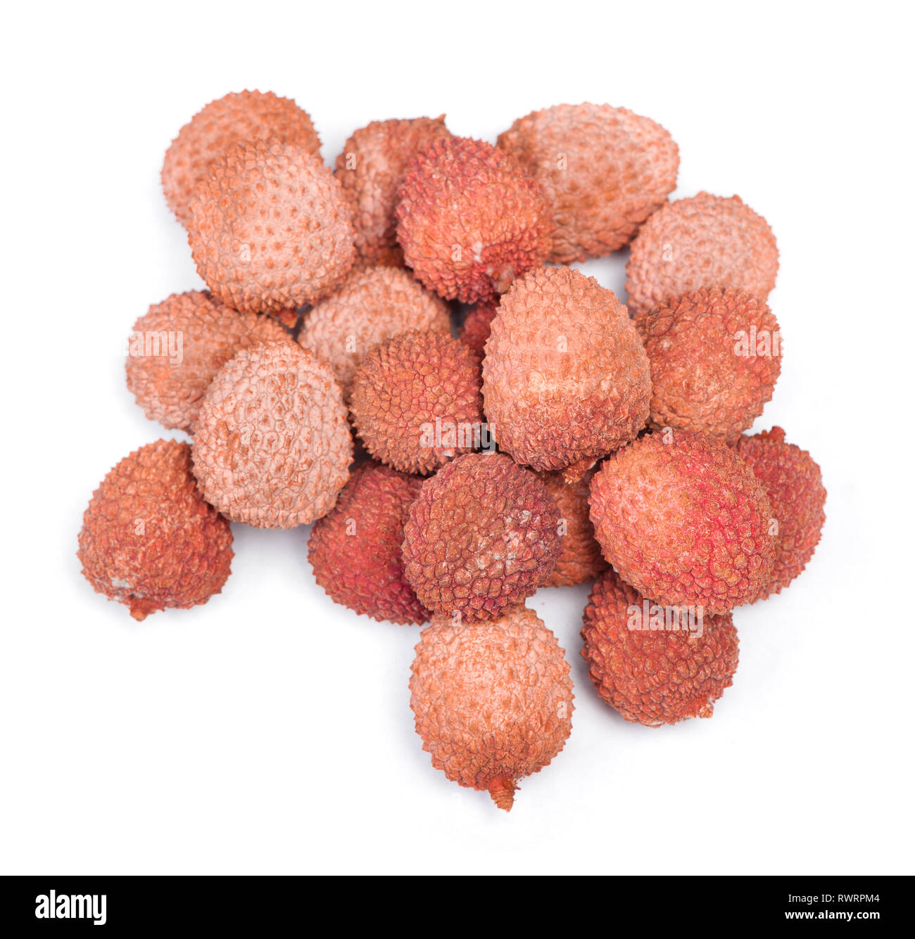 Exotic lychee fruit isolated on white background Stock Photo - Alamy