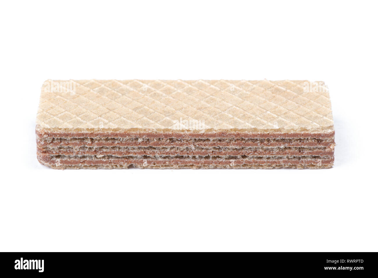 Four rectangle shape wafer biscuits isolated on white background Stock ...