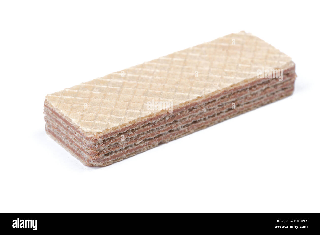 Four rectangle shape wafer biscuits isolated on white background Stock ...