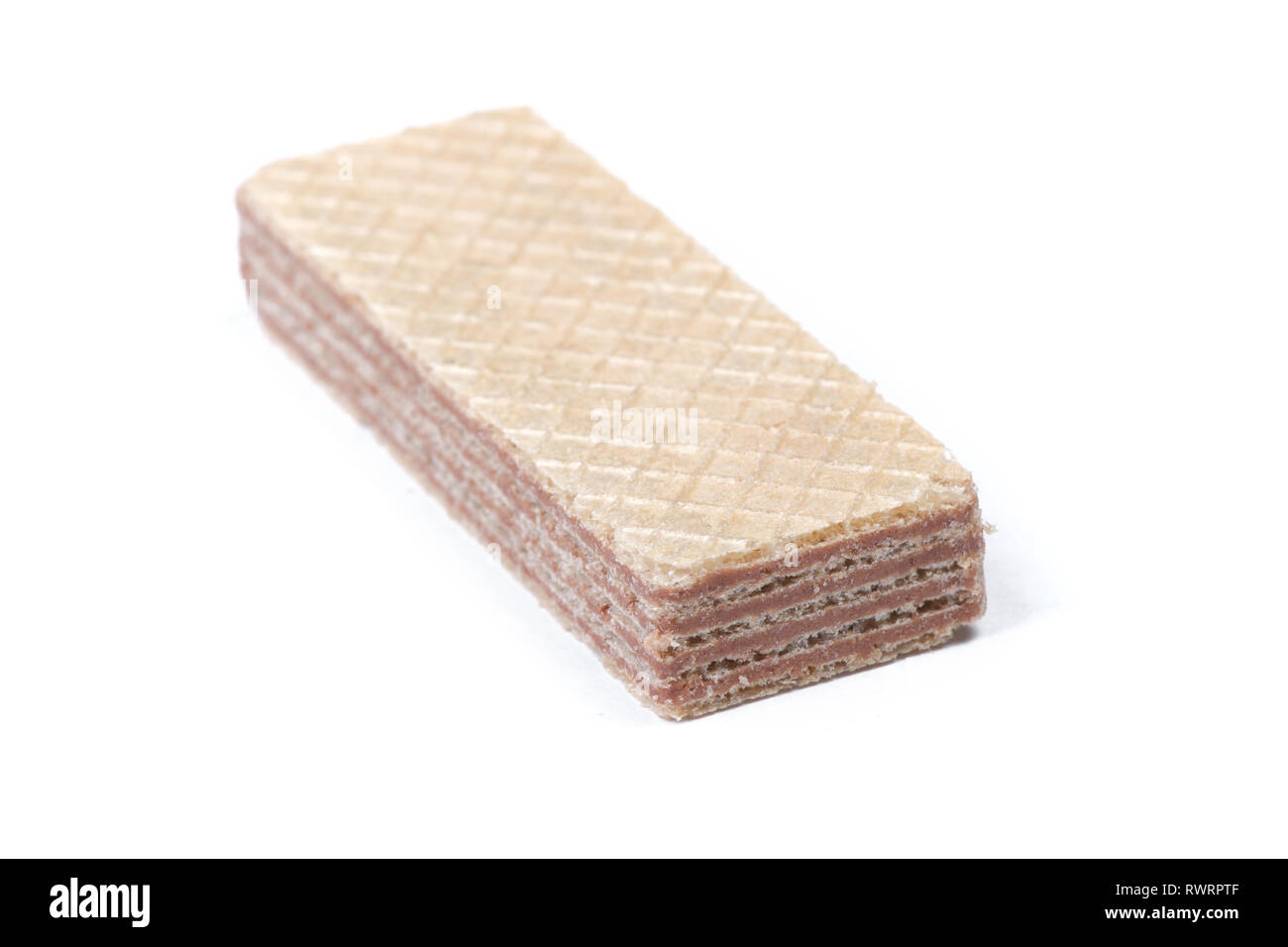 Four rectangle shape wafer biscuits isolated on white background Stock ...