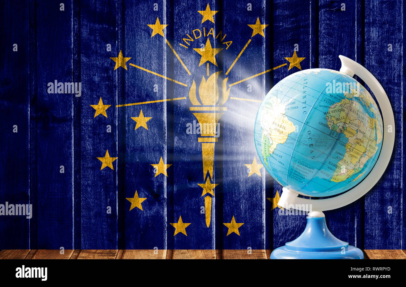 Indiana on a map hi-res stock photography and images - Alamy