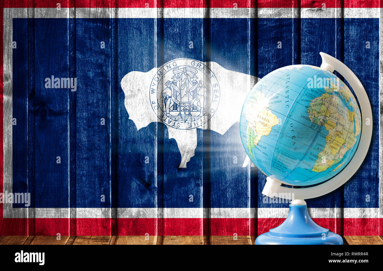 Banner wyoming on a map hi-res stock photography and images - Alamy