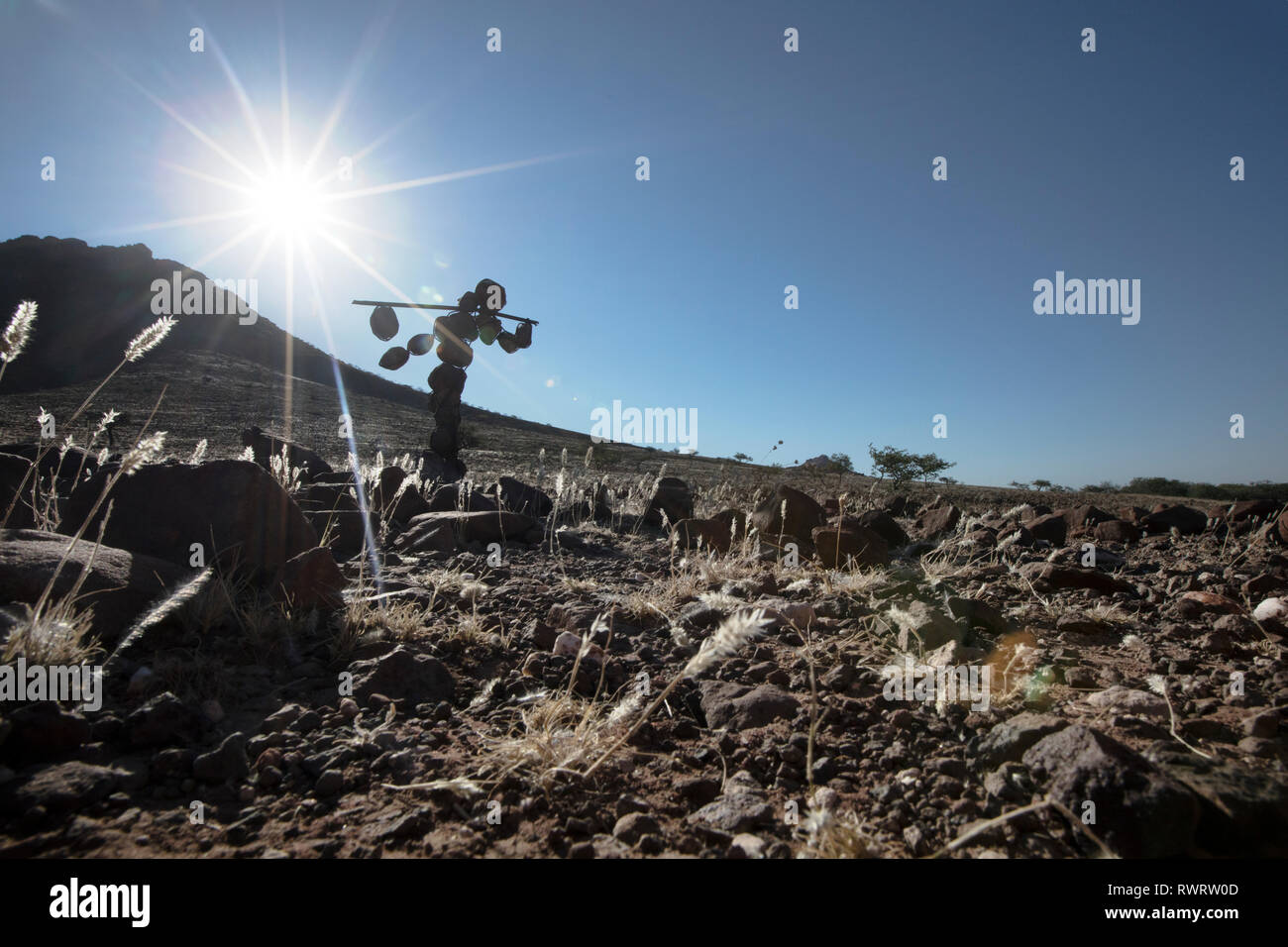 A Lone stone man, part of the mystery that the Kunene Region holds in ...