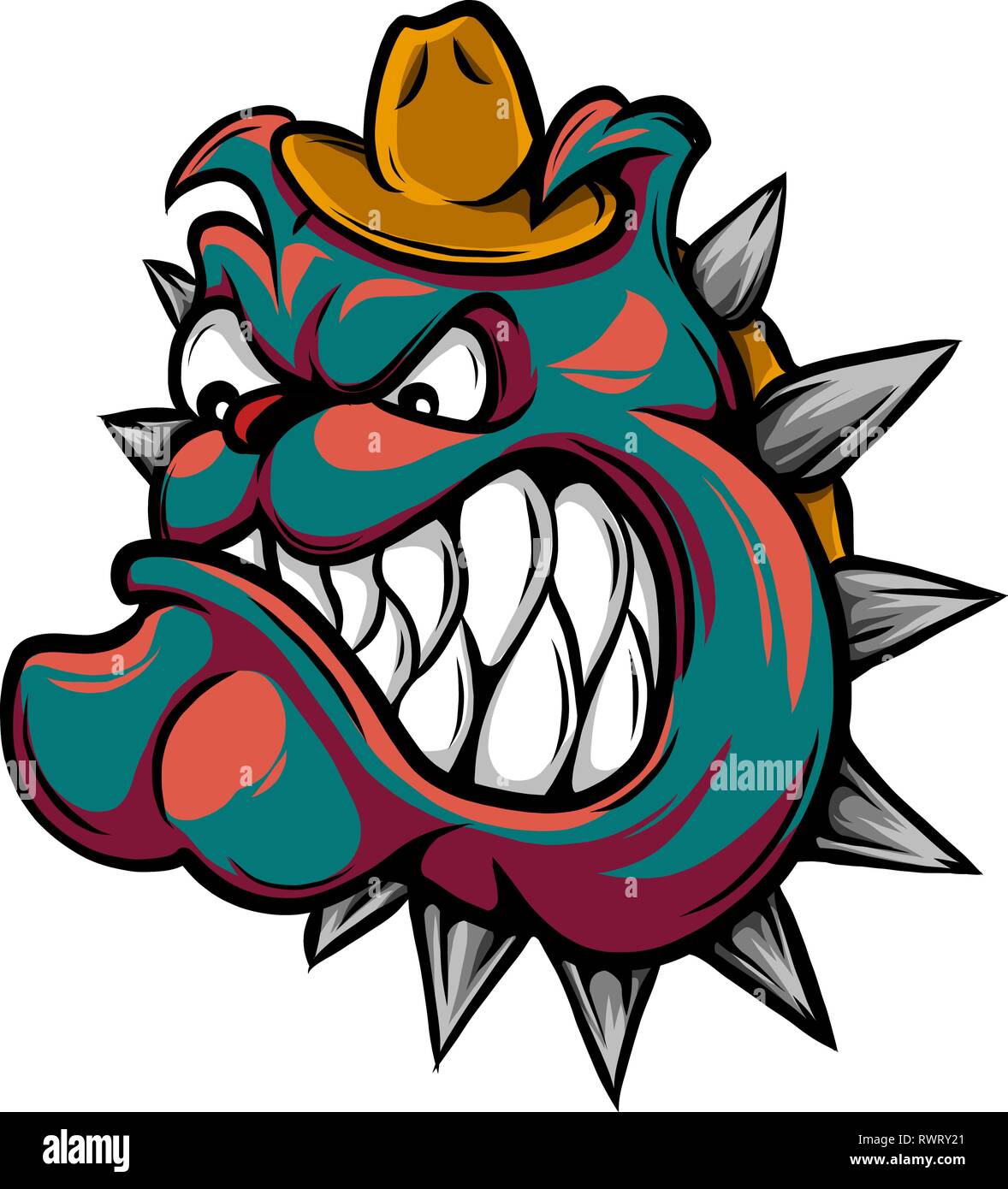 Angry bulldog face Stock Vector Images - Alamy