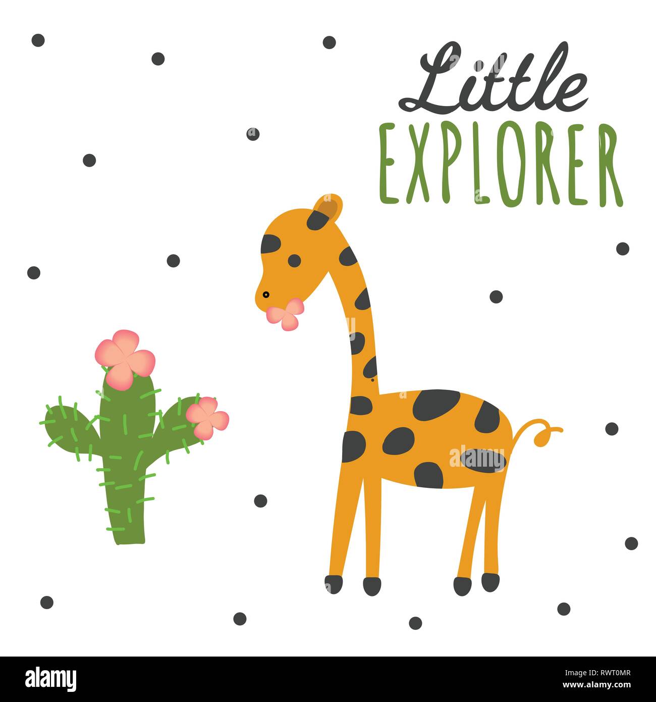 Baby giraffe born Stock Vector Images - Alamy