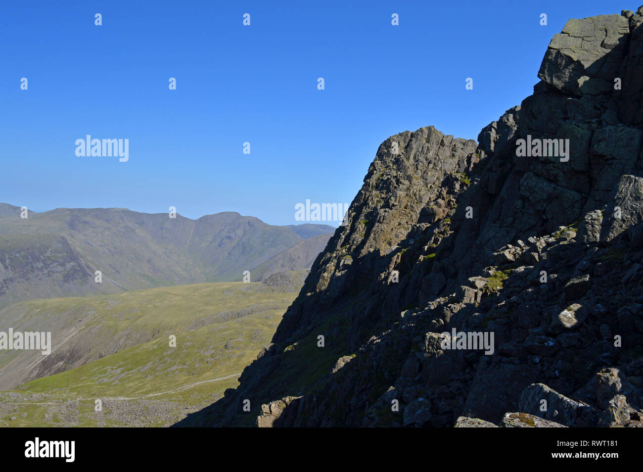 Lords Rake views on Scafell Pike Stock Photo - Alamy