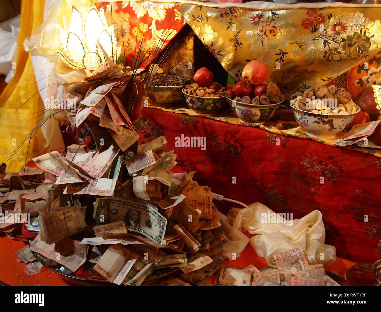 Inside the halls of Hemis Monastery, near Leh (Ladakh Stock Photo - Alamy