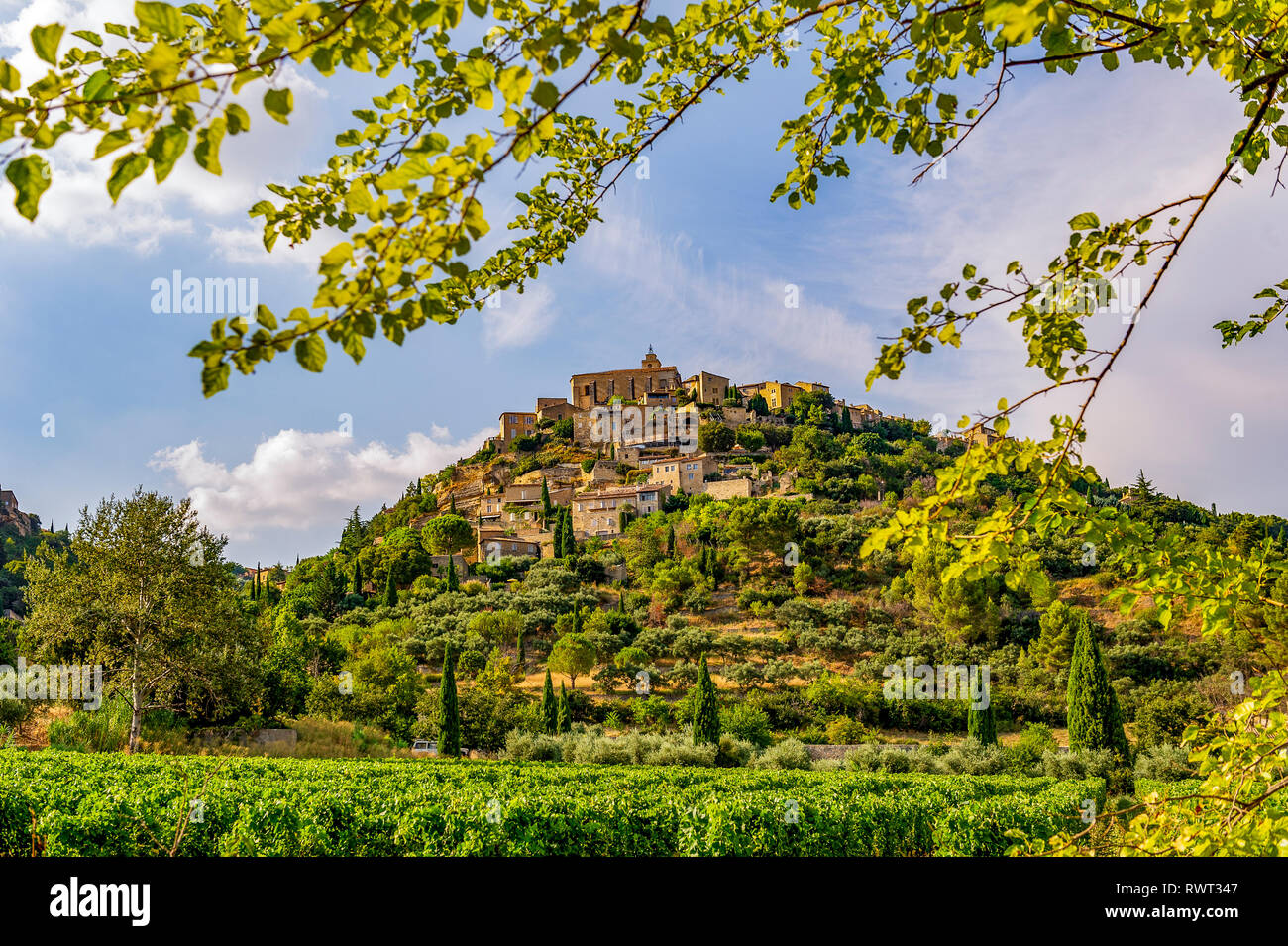 France. Vaucluse (84), Regional Natural Park of Luberon. The village of ...