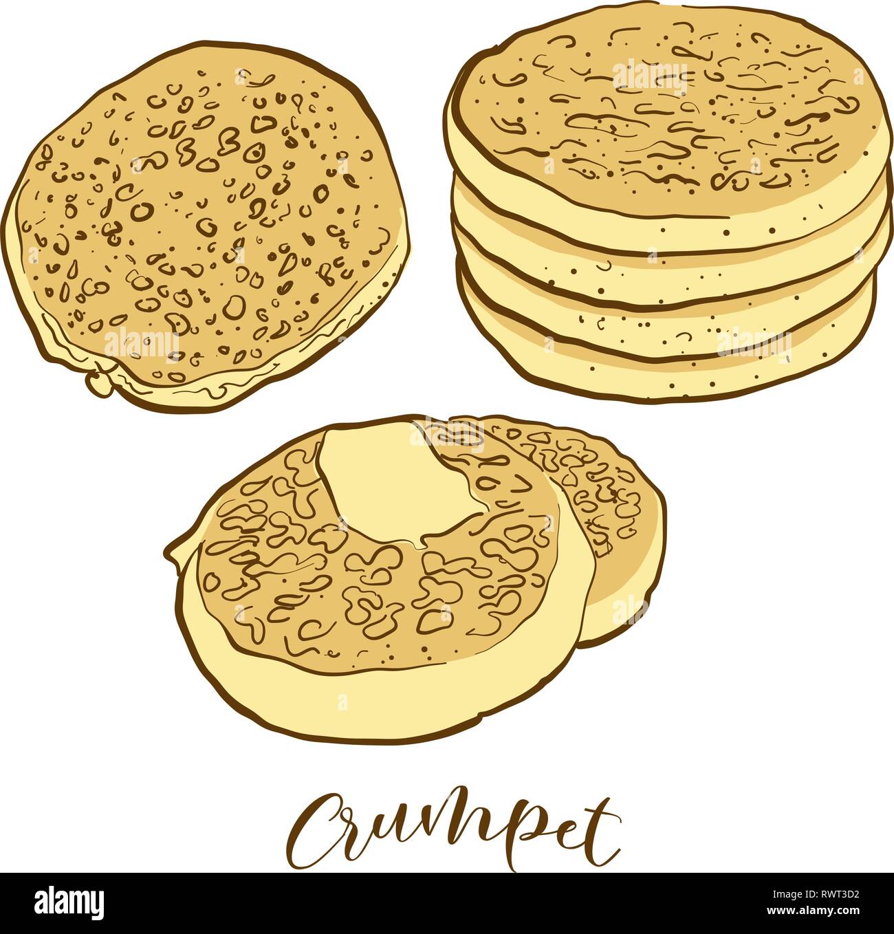 Crumpet Cut Out Stock Images & Pictures - Alamy