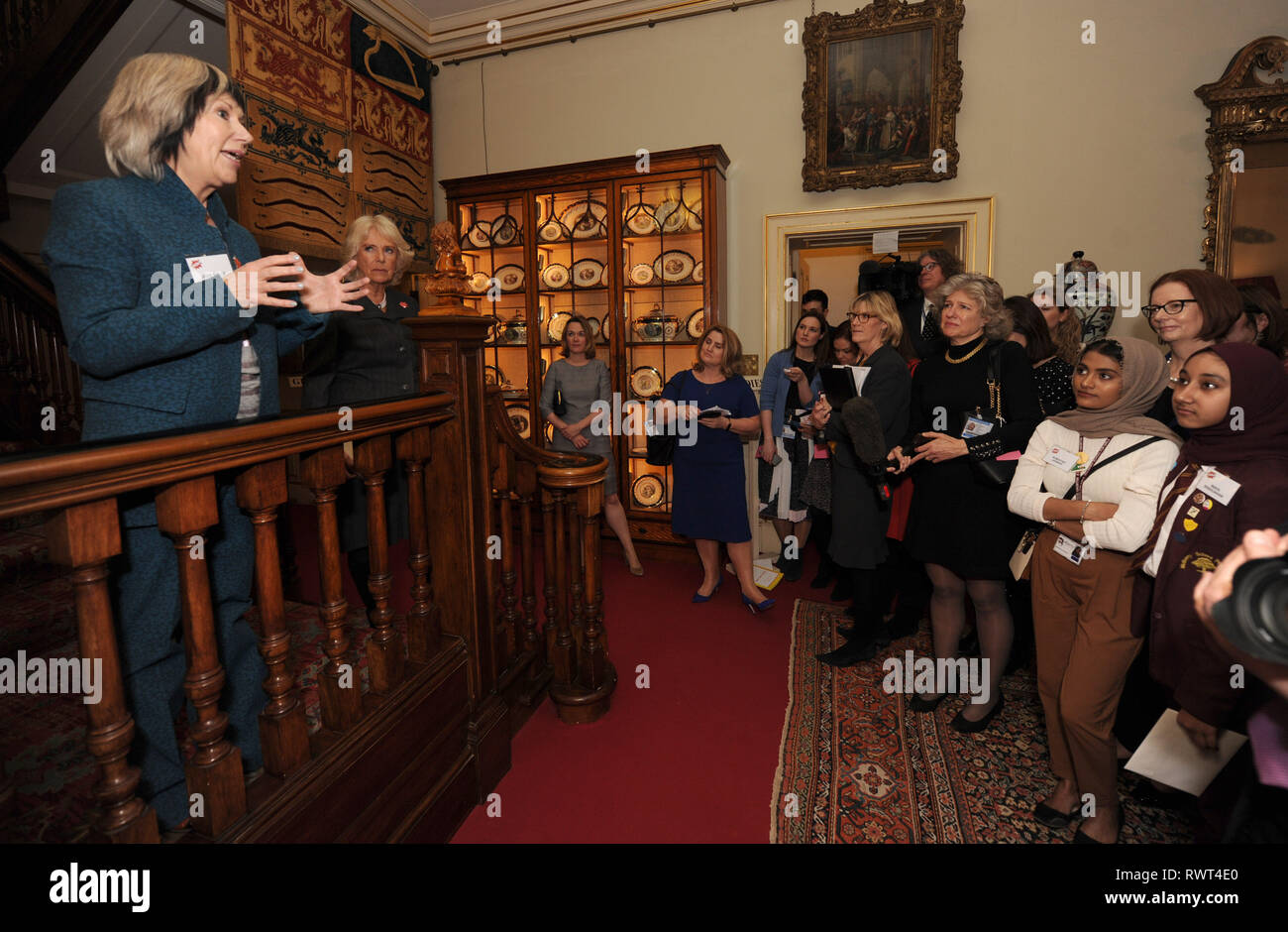 Jude Kelly speaking during a reception at Clarence House in London to ...