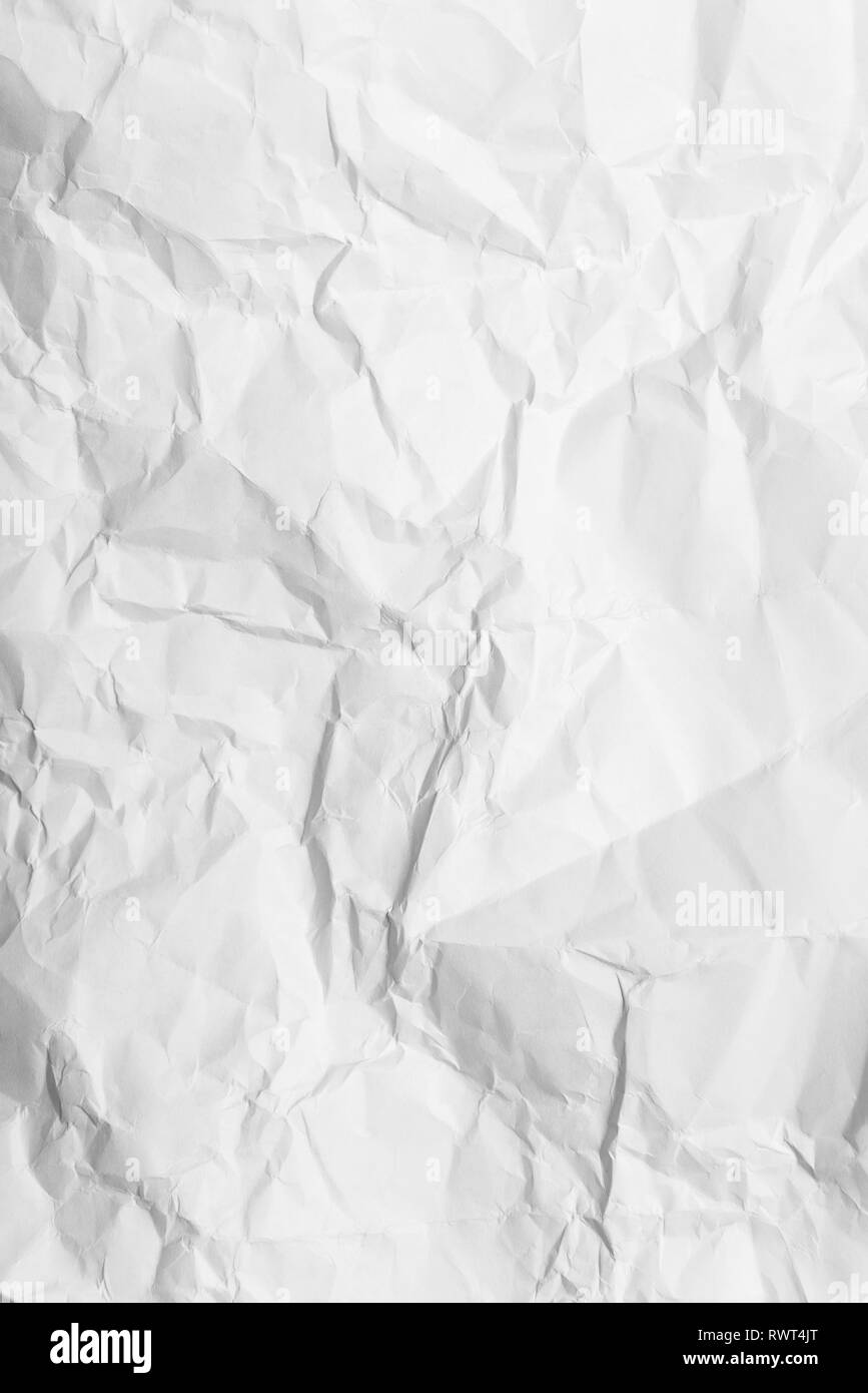 crumpled white paper background texture, close up Stock Photo - Alamy