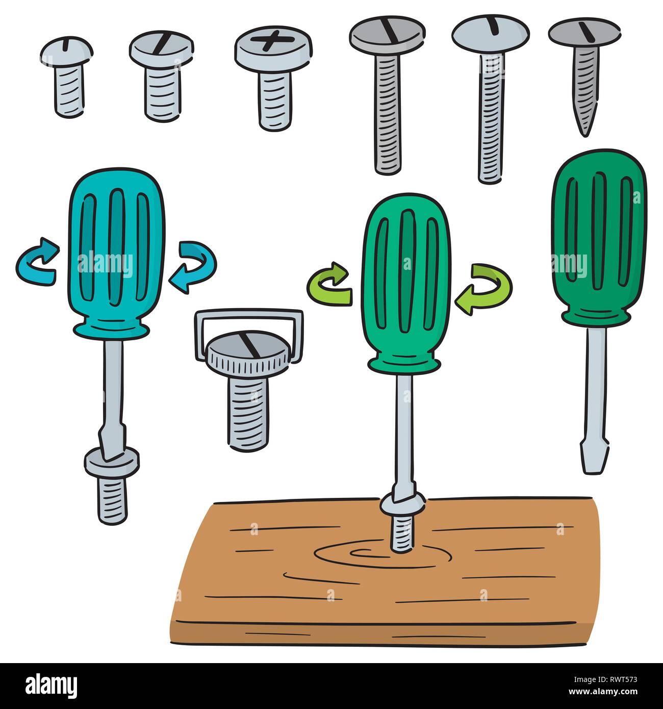 Fix screwdriver icon simple Stock Vector Images - Alamy