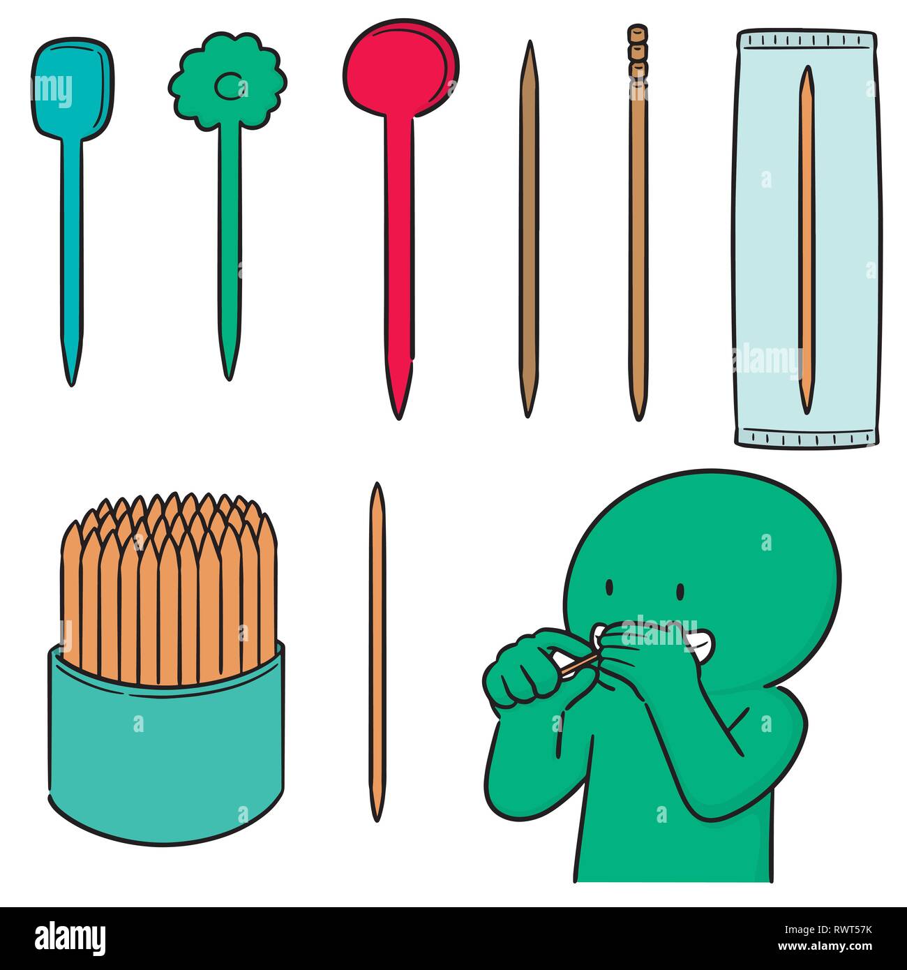 Toothpick vector vectors Cut Out Stock Images & Pictures - Alamy