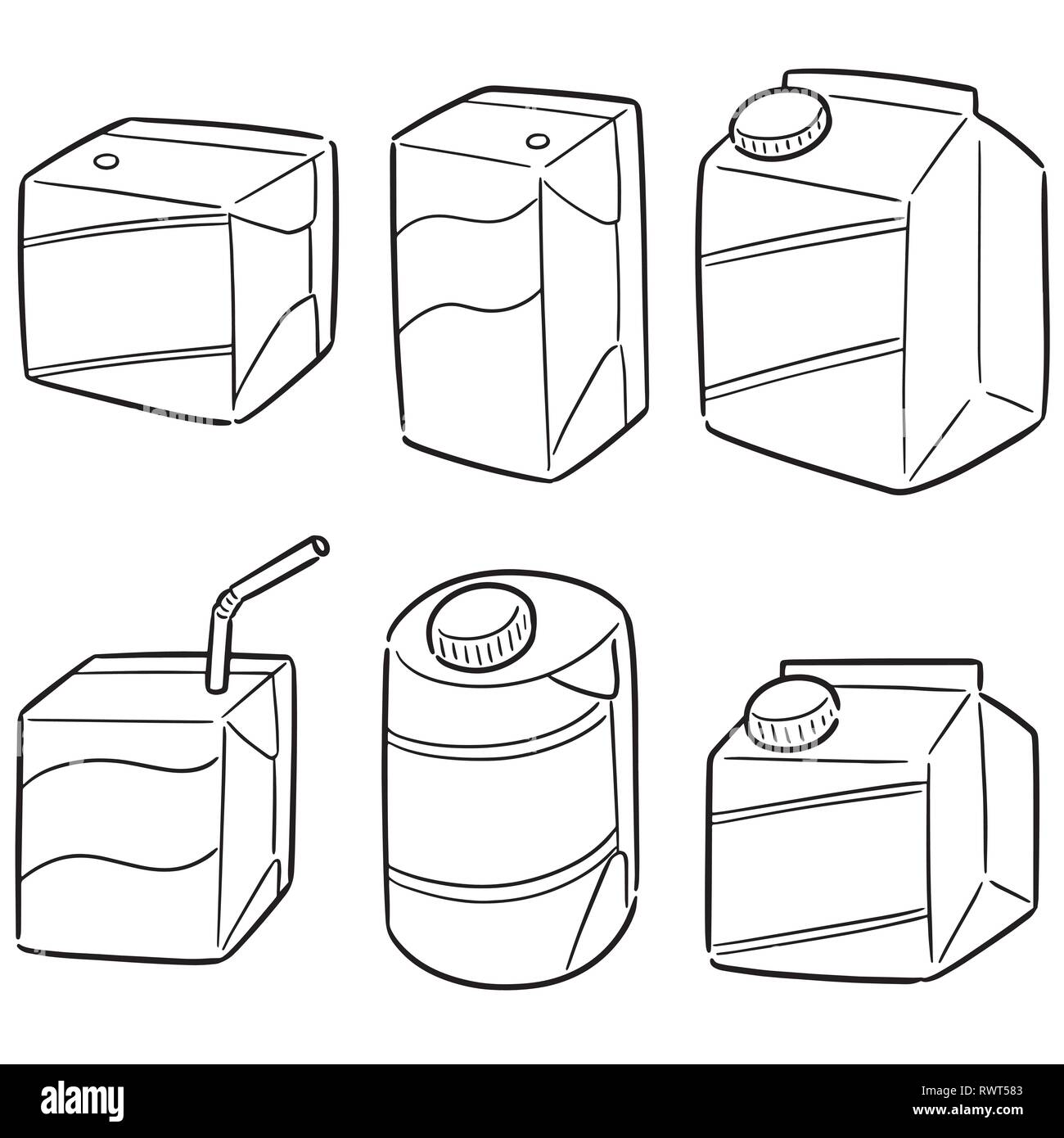 vector set of beverage box Stock Vector Image & Art - Alamy