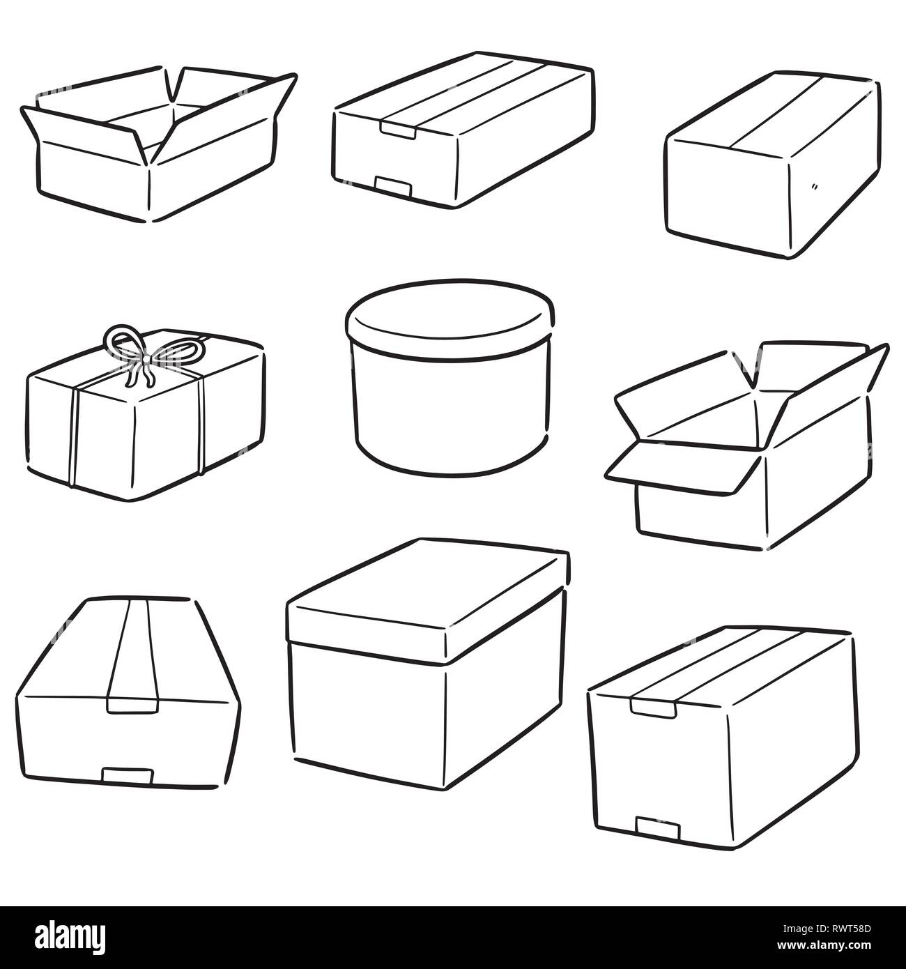 vector set of boxes Stock Vector Image & Art - Alamy