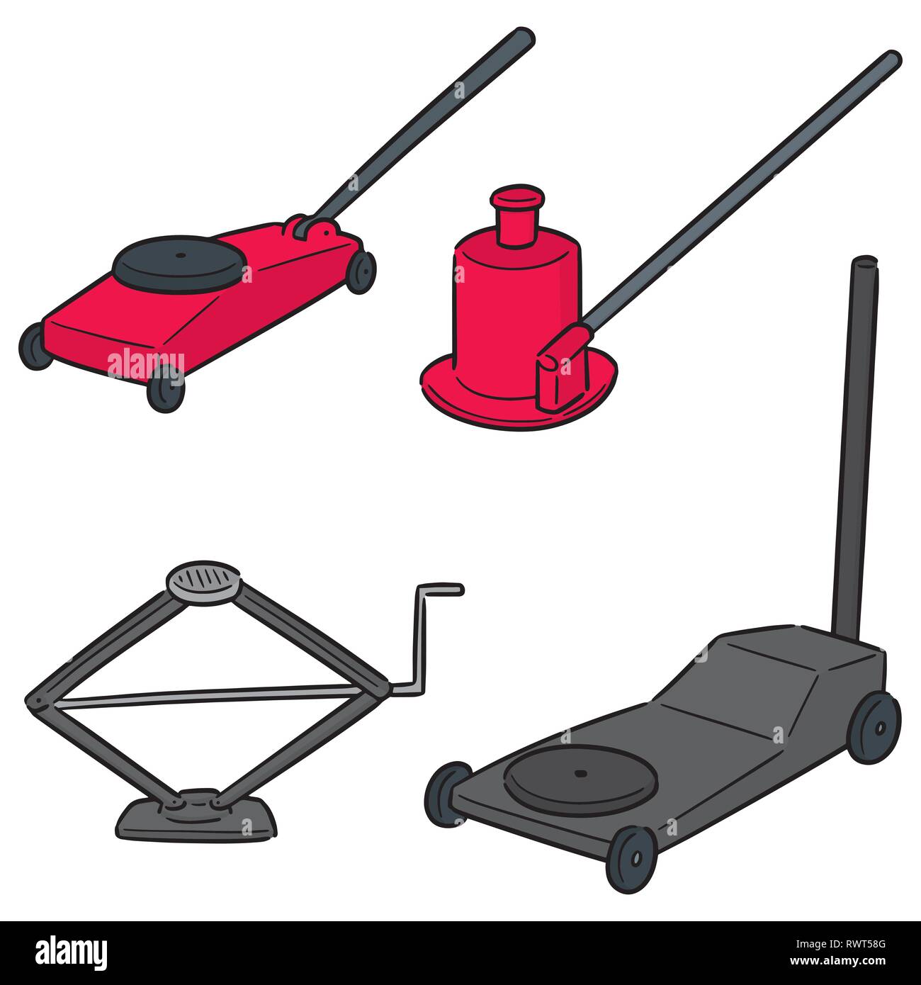 vector set of car jack Stock Vector Image & Art - Alamy
