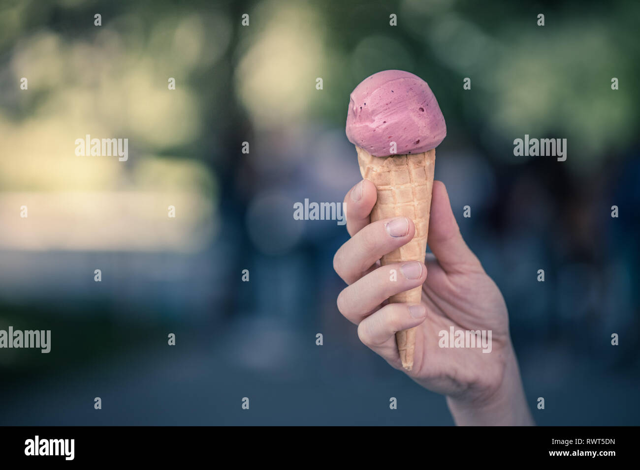 Hand holding ice cream free hi-res stock photography and images - Alamy