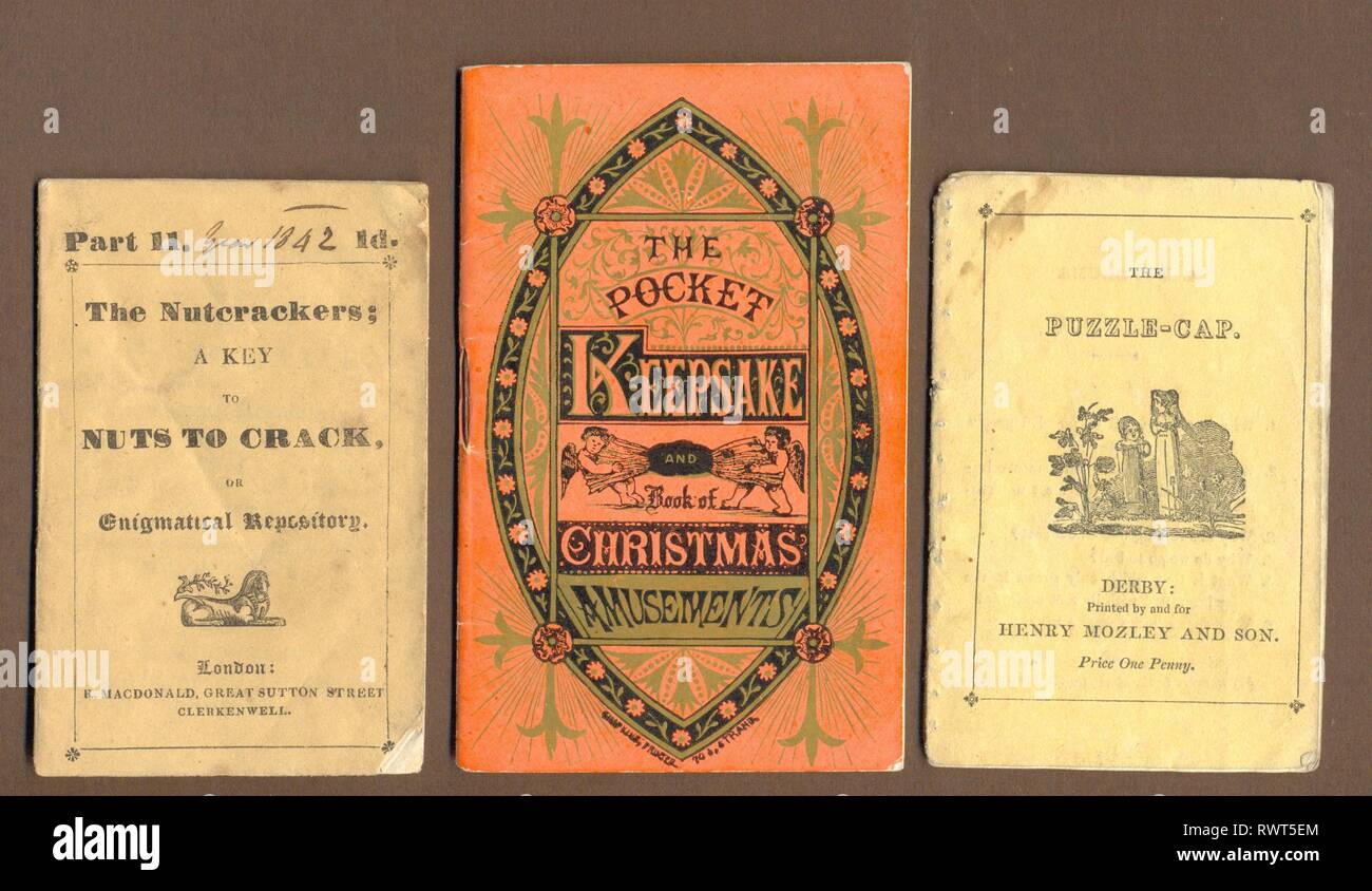 19th century riddle books 1810-1892 Stock Photo - Alamy