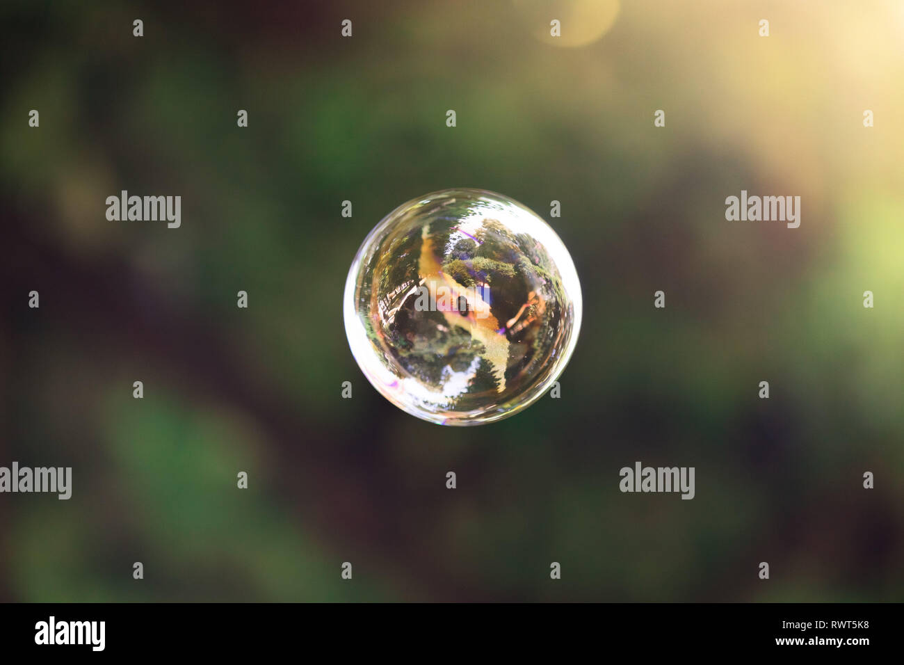 Colorful soap bubbles outdoors, summer time, fun Stock Photo - Alamy