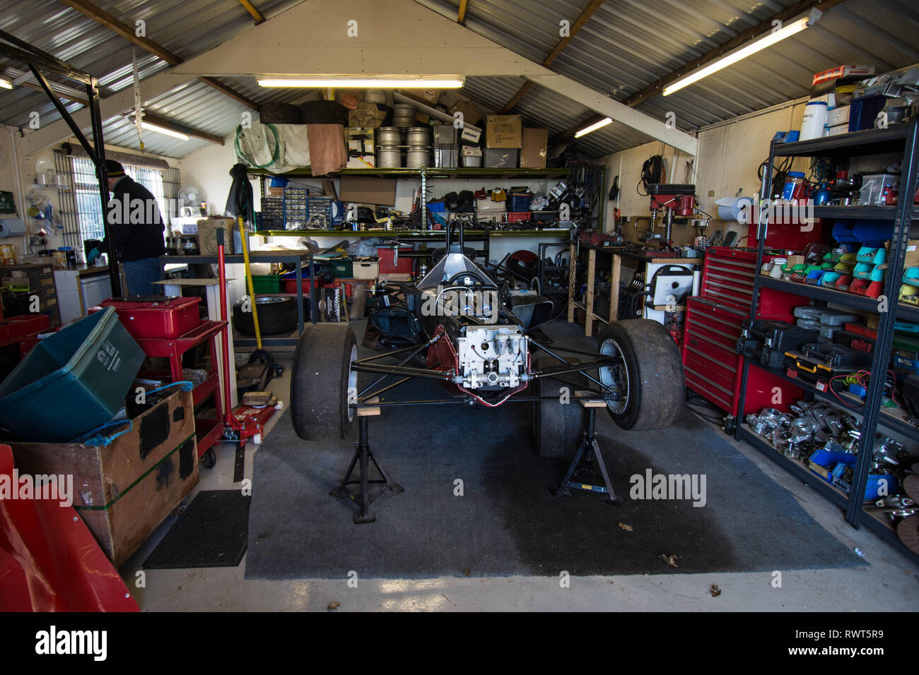 working on a Racing Car Stock Photo - Alamy
