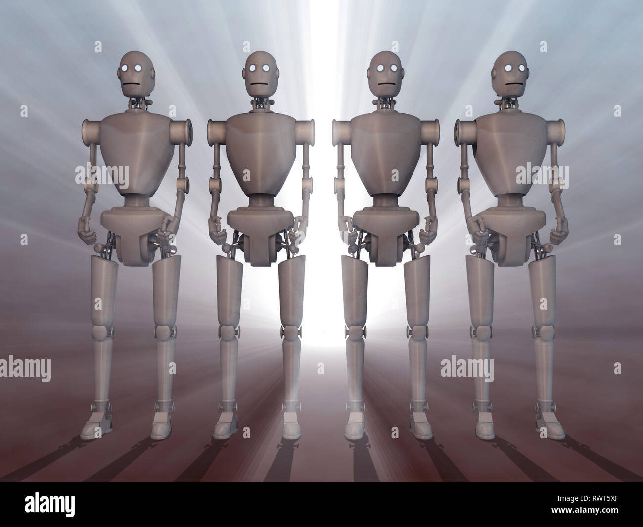 Group of robots Stock Photo - Alamy