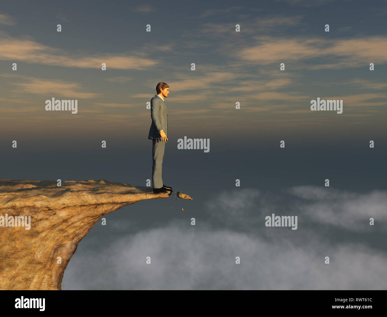 Cliff edge illustration hi-res stock photography and images - Alamy