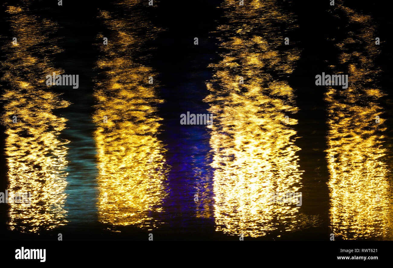 Abstract shapes on water surface, they looks like flames Stock Photo ...