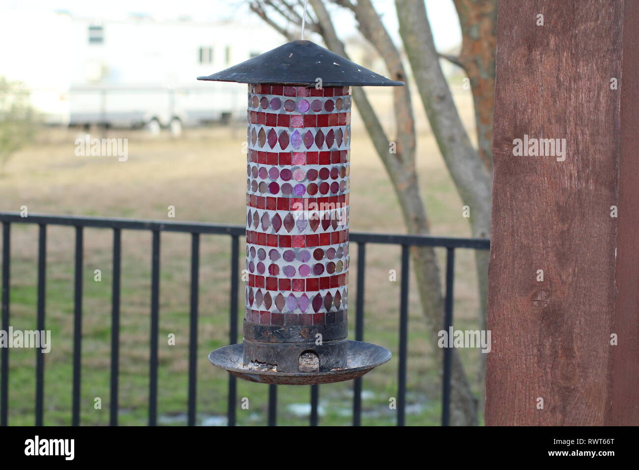 Colorful Bird Feeder Stock Photo - Alamy